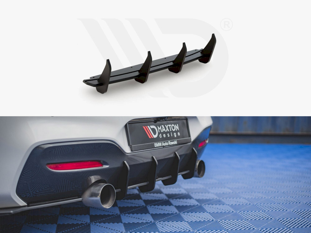 Maxton Design Black Racing Durability Rear Diffuser V3 BMW M140I (2016 ...
