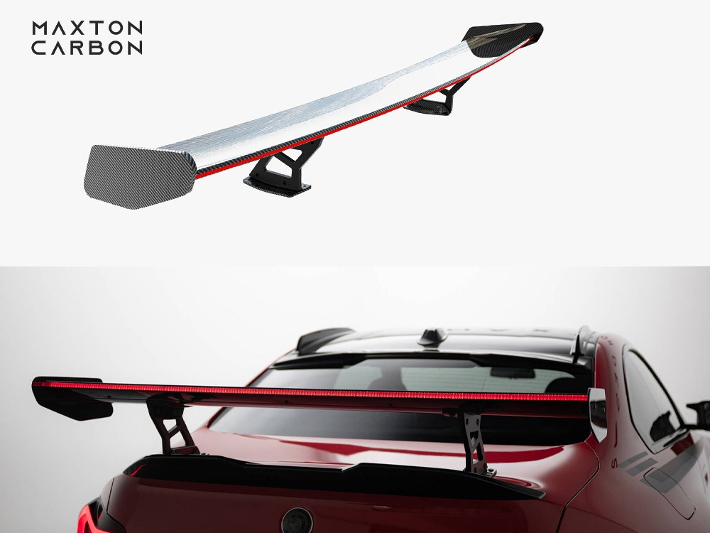 Maxton Design Carbon Spoiler With Internal Brackets Uprights + LED BMW ...