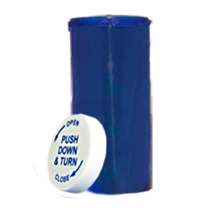 16 Dram Blue Pill Bottle and Pharmacy Vial PCR16NB | Thornton Plastics