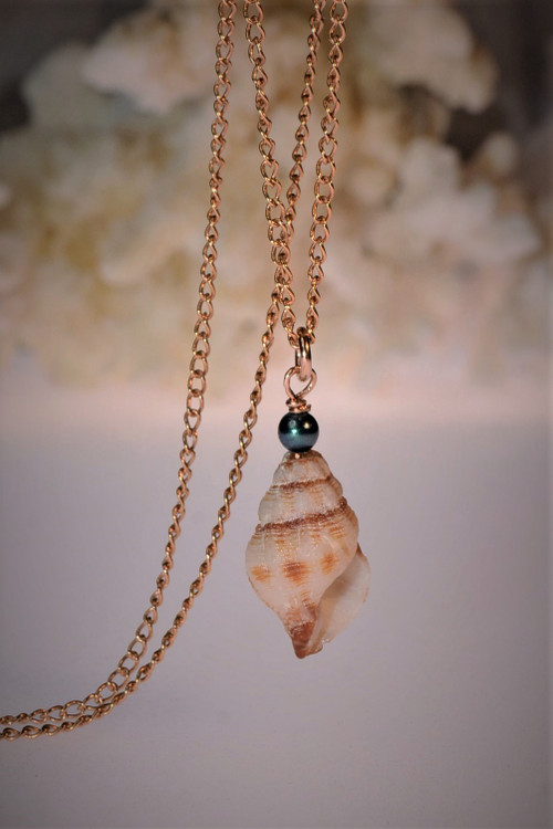 Rose Gold Custom Seashell Necklace | Hawaiian Seashells