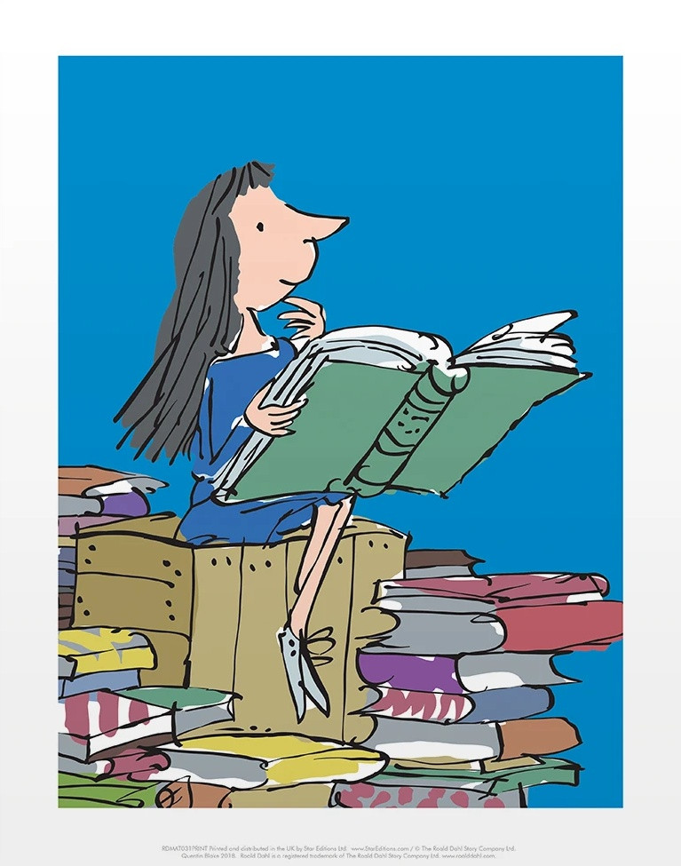 MATILDA READING PRINT BY QUENTIN BLAKE - Gosh! Comics