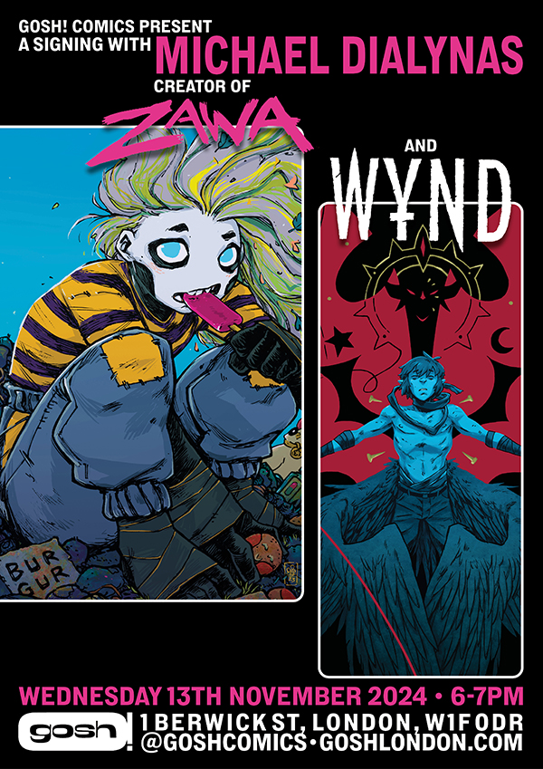 Zawa and Wynd Signing With Michael Dialynas - Gosh! Comics