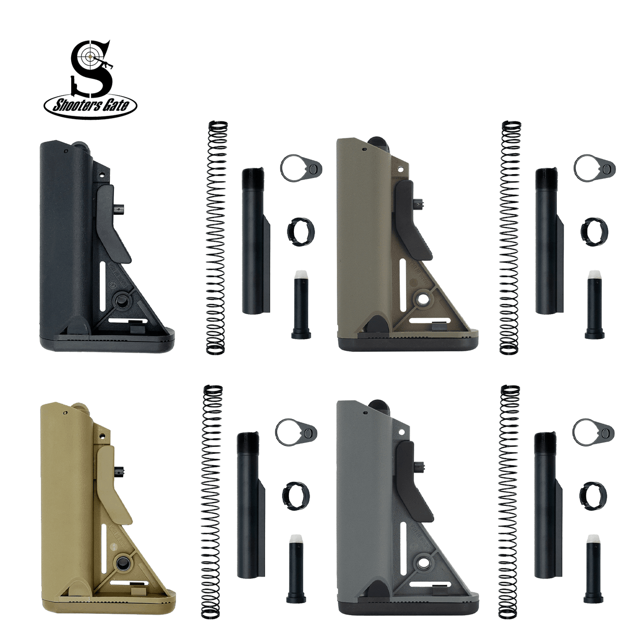 AR-15 Mil-Spec Buffer Tube Combo with Butt-Stock | ShootersGate