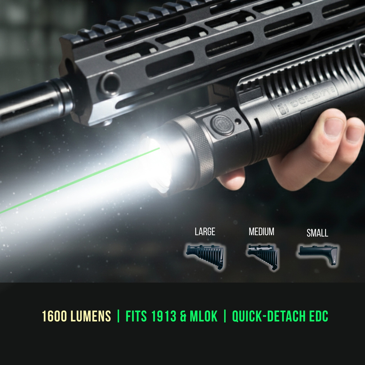 ShootersGate Triangle Grip Green Laser and Tactical Flashlight ...