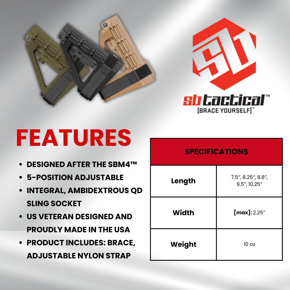 SBA4 Tactical Stabilizing Brace – OD Green by SB Tactical | ShootersGate