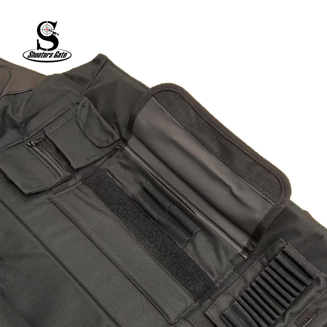 Shooters Gate Deluxe Padded Sniper Mat – Roll-Up Shooting Mat in Black