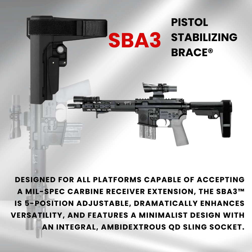 SB Tactical SBA3 Pistol Stabilizing Brace – FDE Tan | ShootersGate