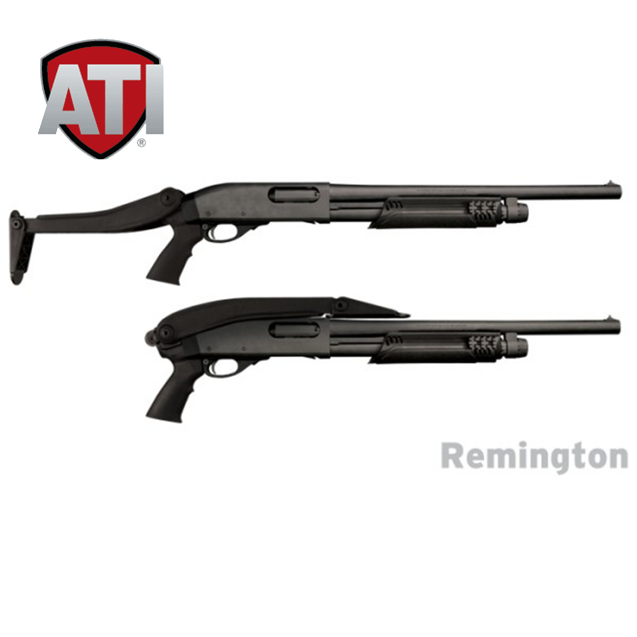 ATI Shotforce Top-Folding Shotgun Stock, MOSS/REM/WIN, BLK - Shooters Gate