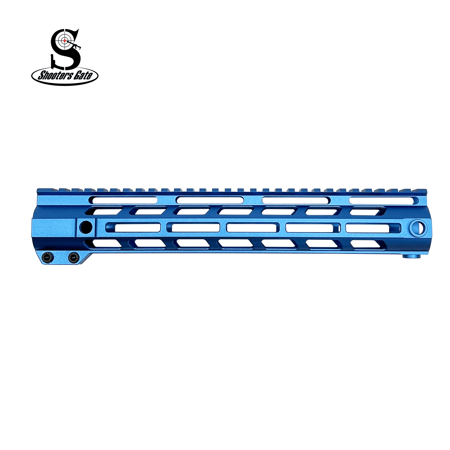 12″ AR-15 Free Float QD M-LOK Handguard – Blue | ShootersGate