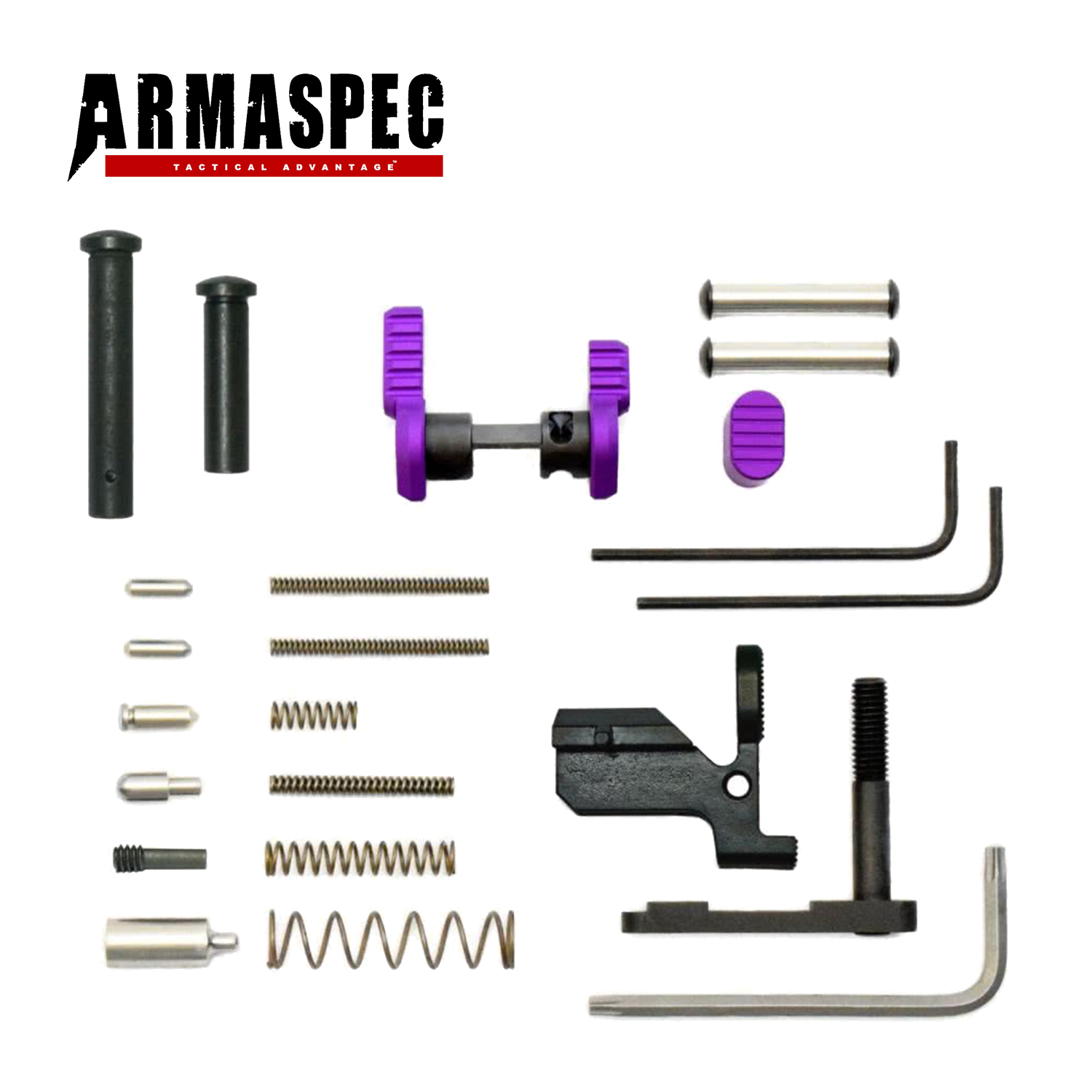 AR-10 Armaspec Lower Part Kit – Purple - Shooters Gate