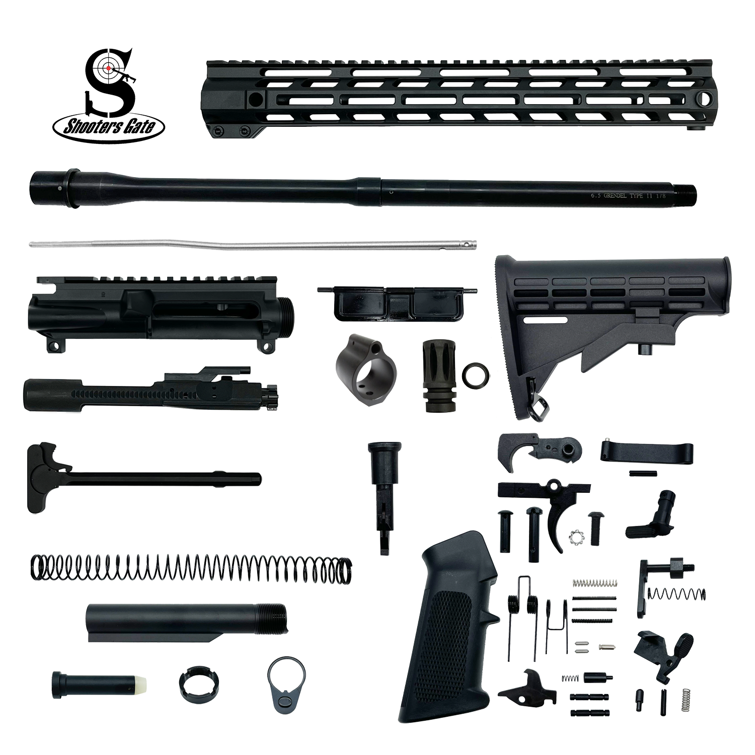 AR-15 6.5 Grendel 18" Rifle Upper - Unassembled, Black | Shooters Gate
