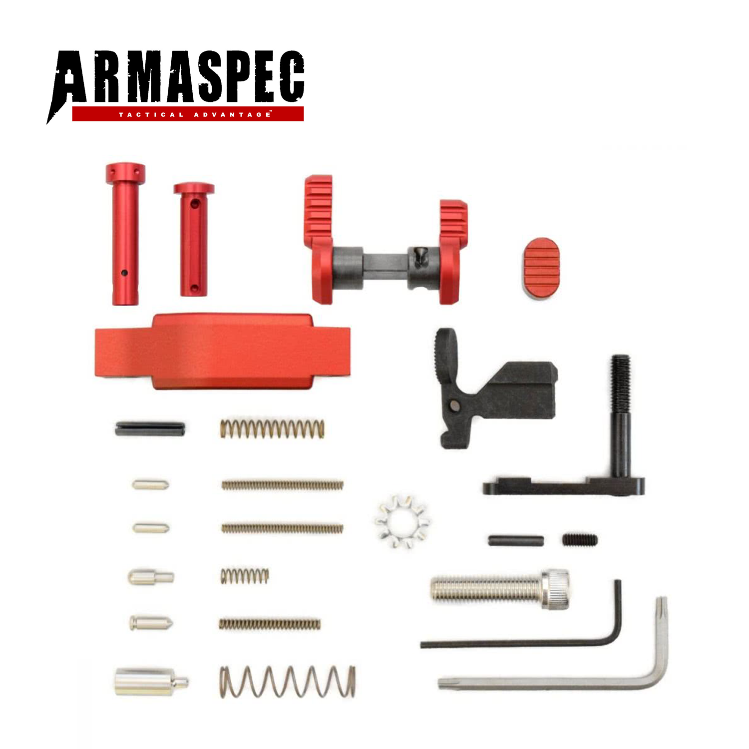 AR-15 Armaspec Lower Parts Kit - Red | Shooters Gate