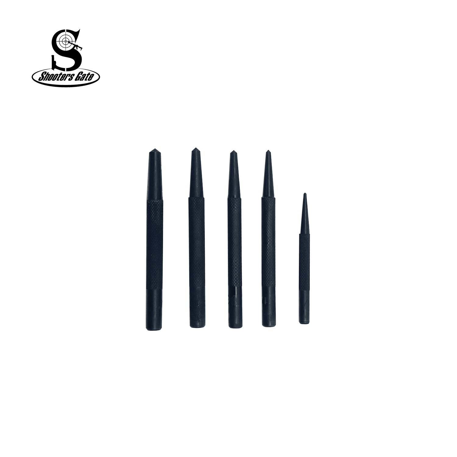 Shooters Gate 5 PC Carbon Steel Center Punch Set - Shooters Gate