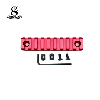 9 Slot Aluminum Picatinny Rail Section for M-LOK – Red | ShootersGate