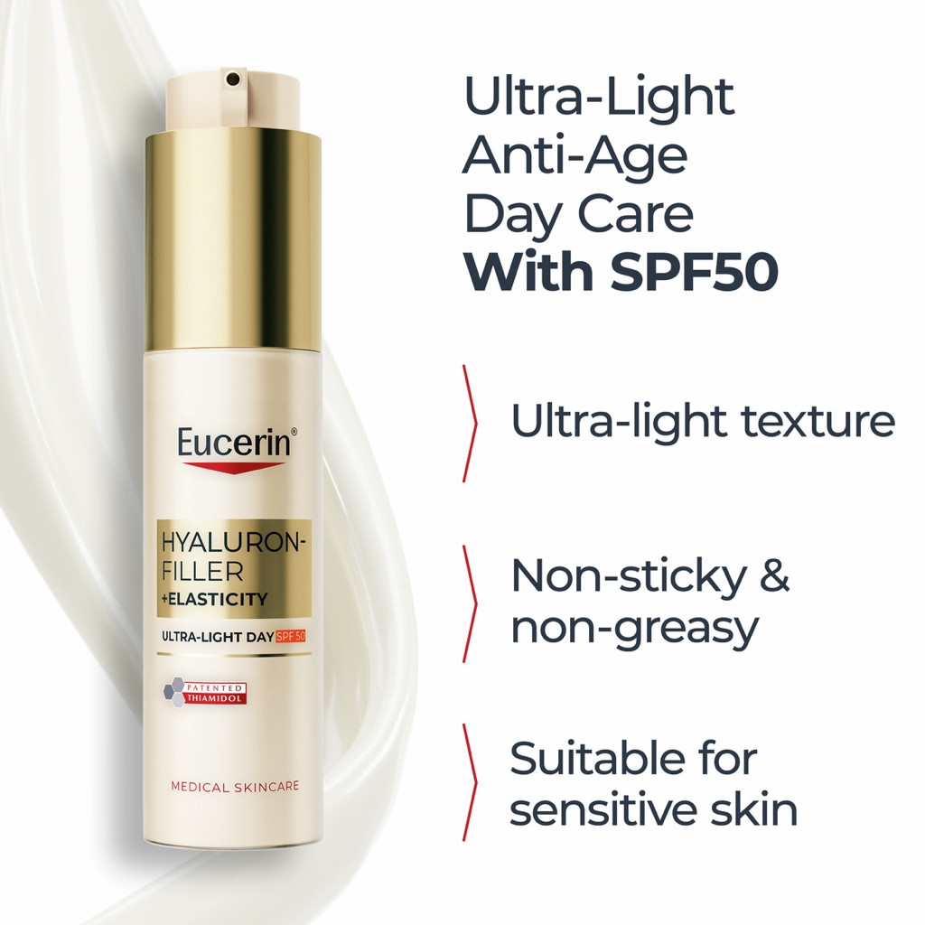 Eucerin Hyaluron-Filler + Elasticity Ultra-Light Day Cream SPF50 50 ml