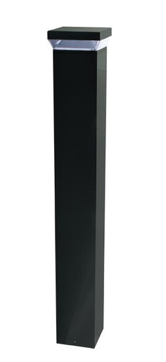 LED Square Bollard 42" 18W Cool 3X6W 90 DEG Bronze