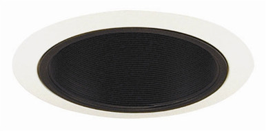 203B-WH 5" Line Voltage Deep Baffle Trim, Black Baffle, White Trim ...