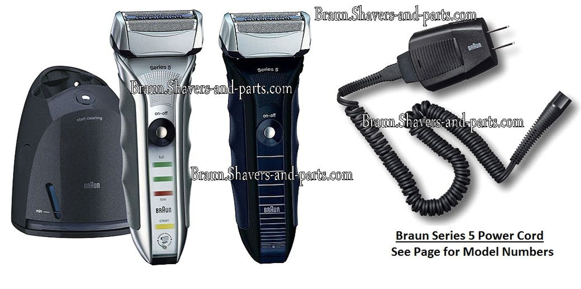 Braun Series 5 Shaver replacement power cord and Charger Plug