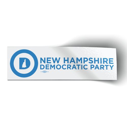 NHDP Official Logo (9.5" x 3" Vinyl Sticker) - New Hampshire Democratic ...