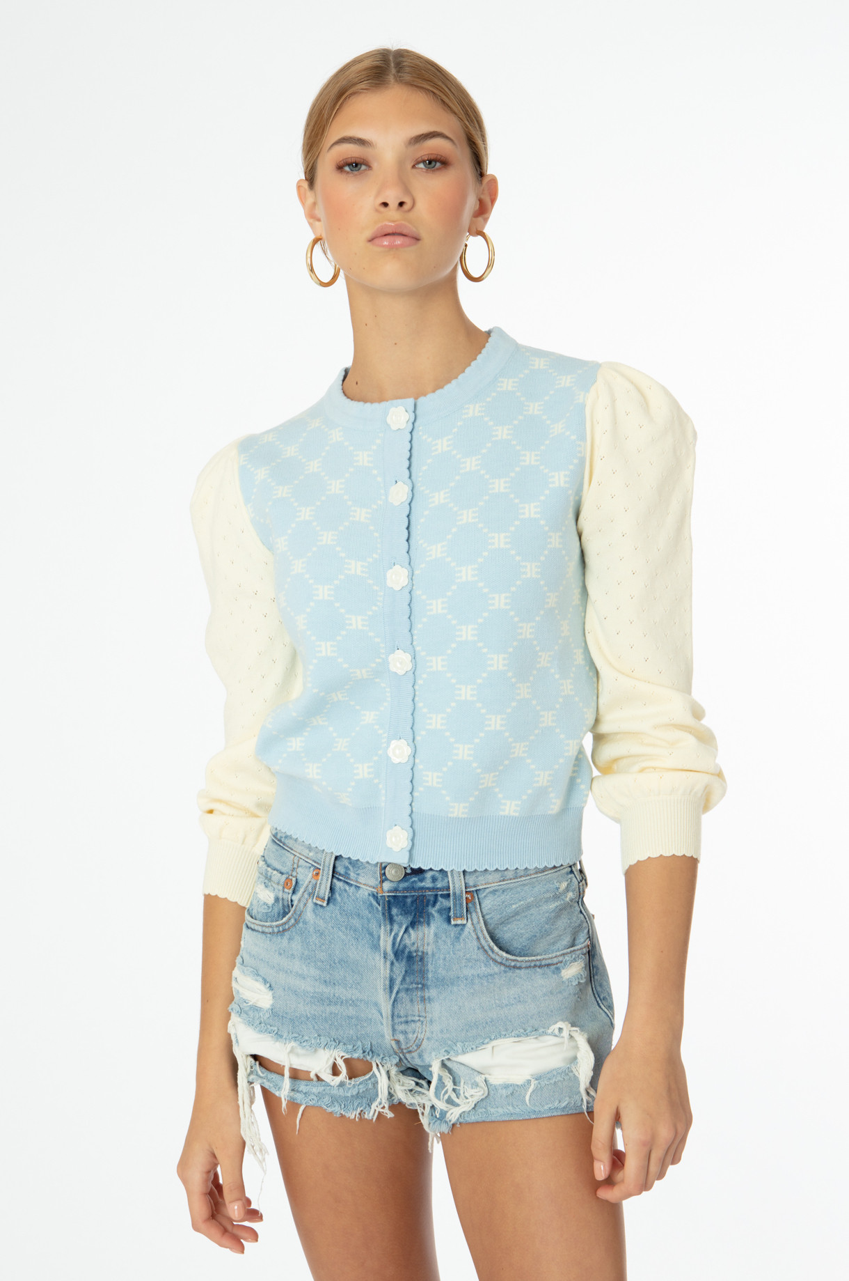 Cloud Blue EE Sweetheart Cardigan - FINAL SALE - EllandEmm
