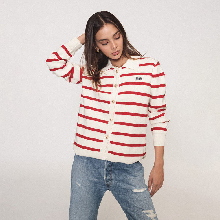 Red Striped Button Up - EllandEmm