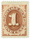 J1 - 1879 1c Postage Due Stamp - First US postage due stamp - Mystic Stamp Company