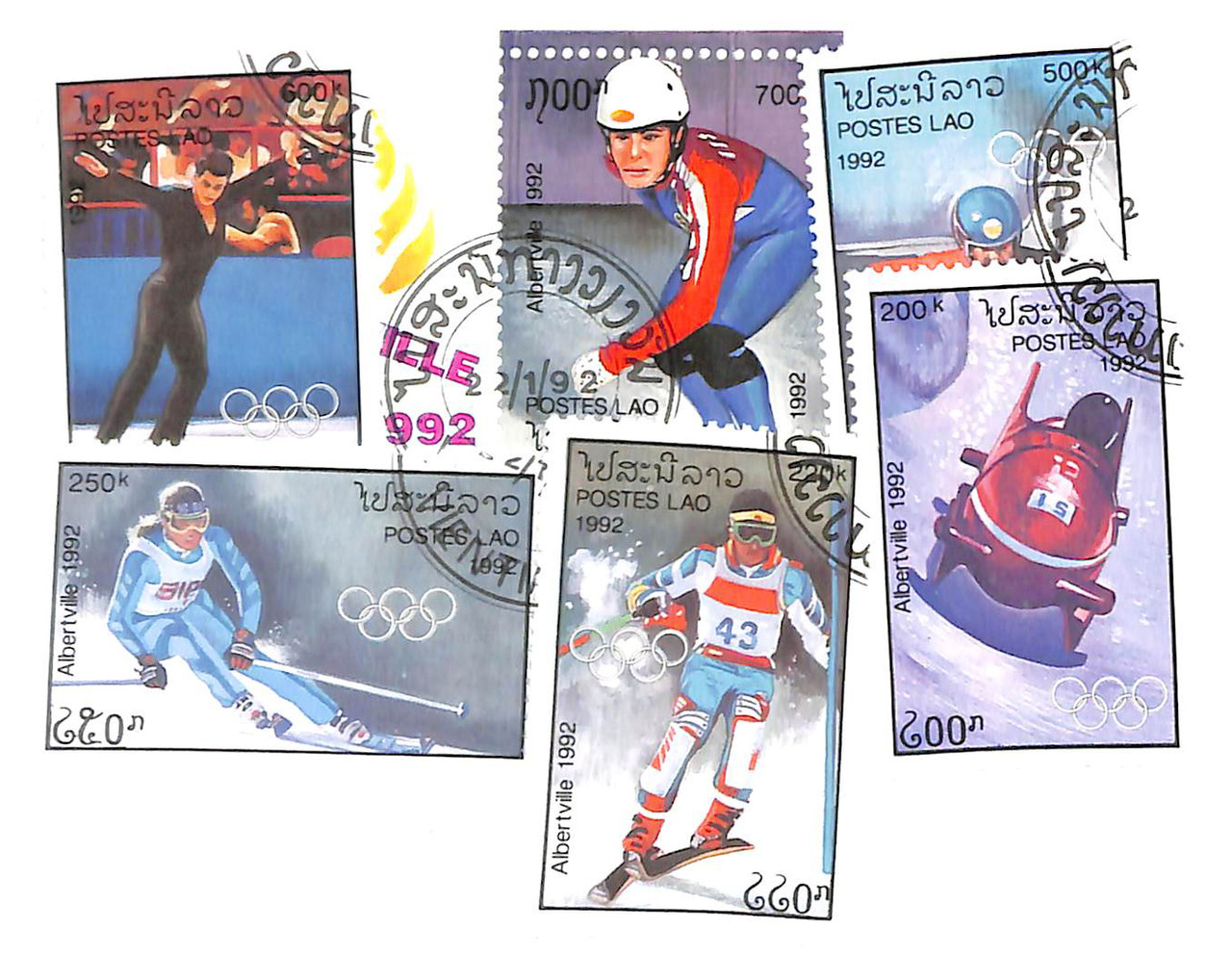1058-62A - 1992 Laos - Mystic Stamp Company