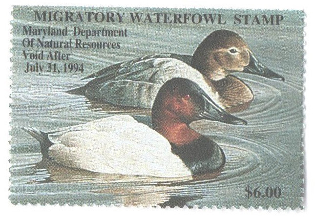 SDMD28 - 2001 Maryland State Duck Stamp - Mystic Stamp Company