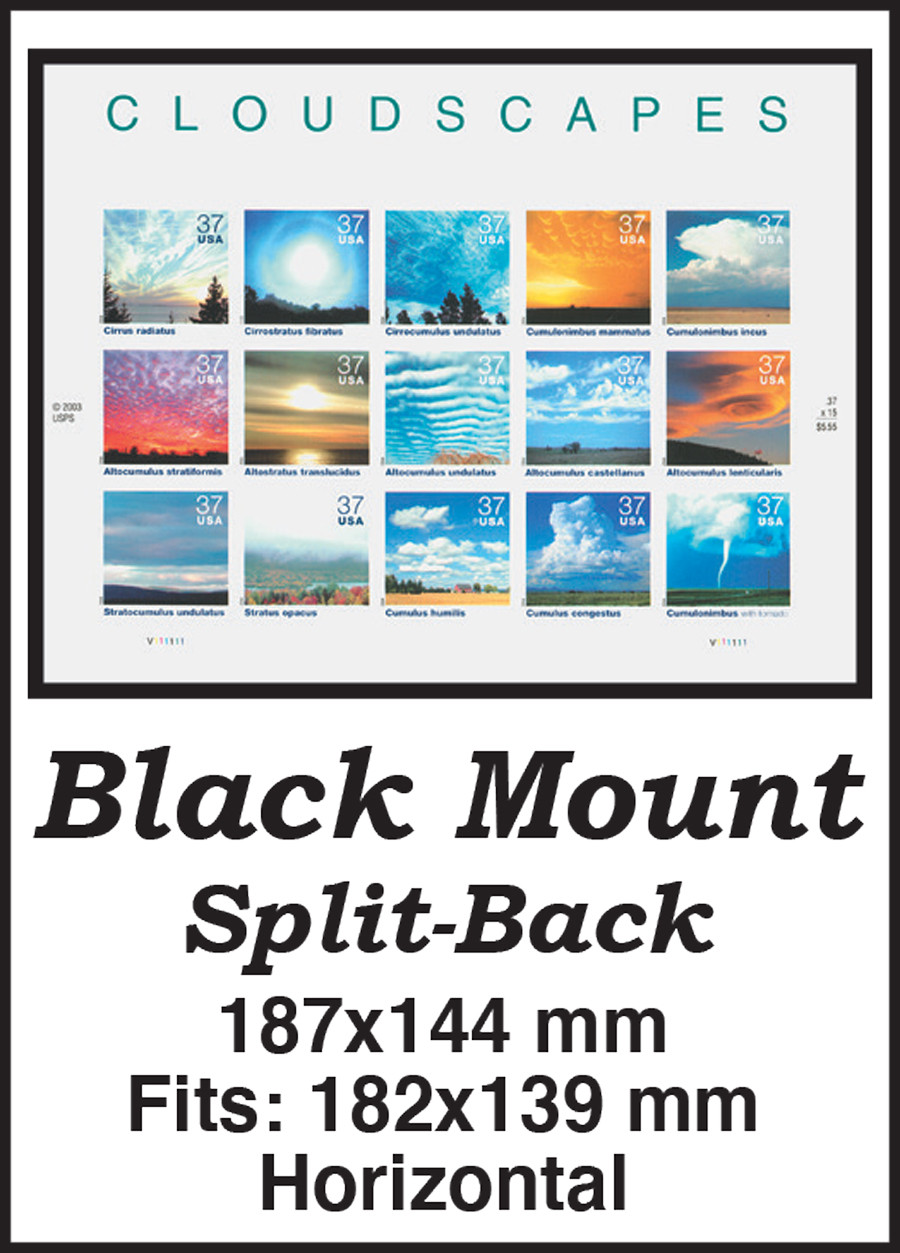 MM6033 - 168x156mm 1 Horizontal Black Split-Back Mount - Mystic Stamp ...