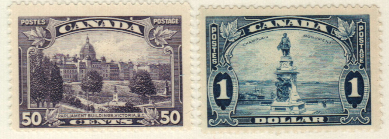 226-27 - 1935 Canada - Mystic Stamp Company