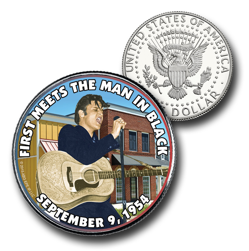 CNS1112 - Elvis Presley "First Meets Man in Black" US Half Dollar ...
