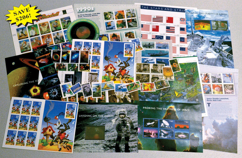 M6544 - 2000 Giant US Commemorative Collection, Mint, Set of 179 Stamps ...