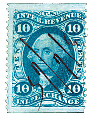 R36b - 1862-71 10c US Internal Revenue Stamp - Inland Exchange, part ...