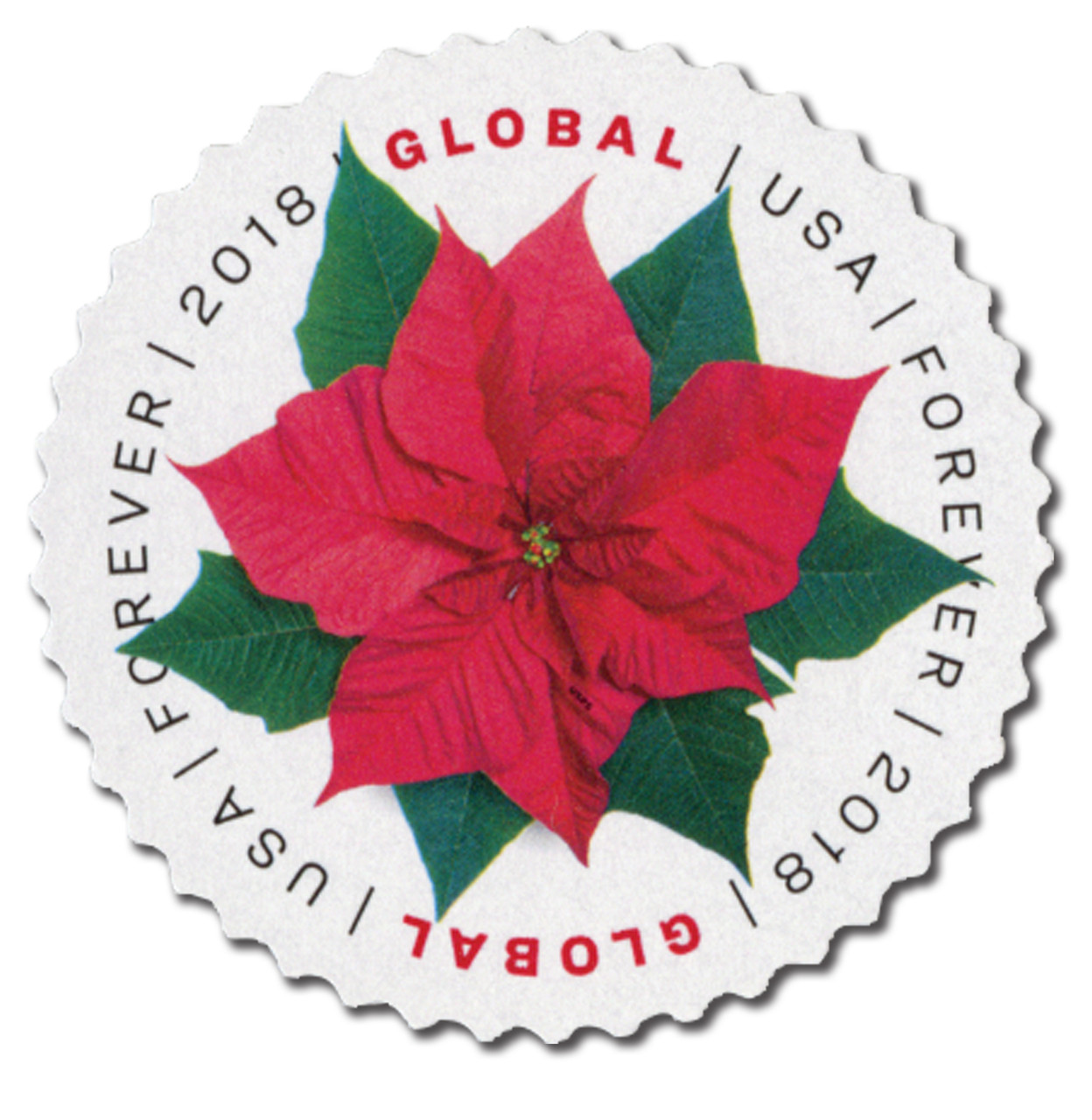 5311 - 2018 Global Forever Stamp - Poinsettia - Mystic Stamp Company