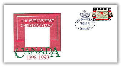 571094C - 1998 World's First Christmas Stamp FDC - Mystic Stamp Company