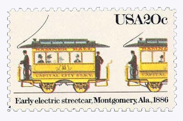 2060 - 1983 20c Street Cars: Early Electric, 1886 - Mystic Stamp Company