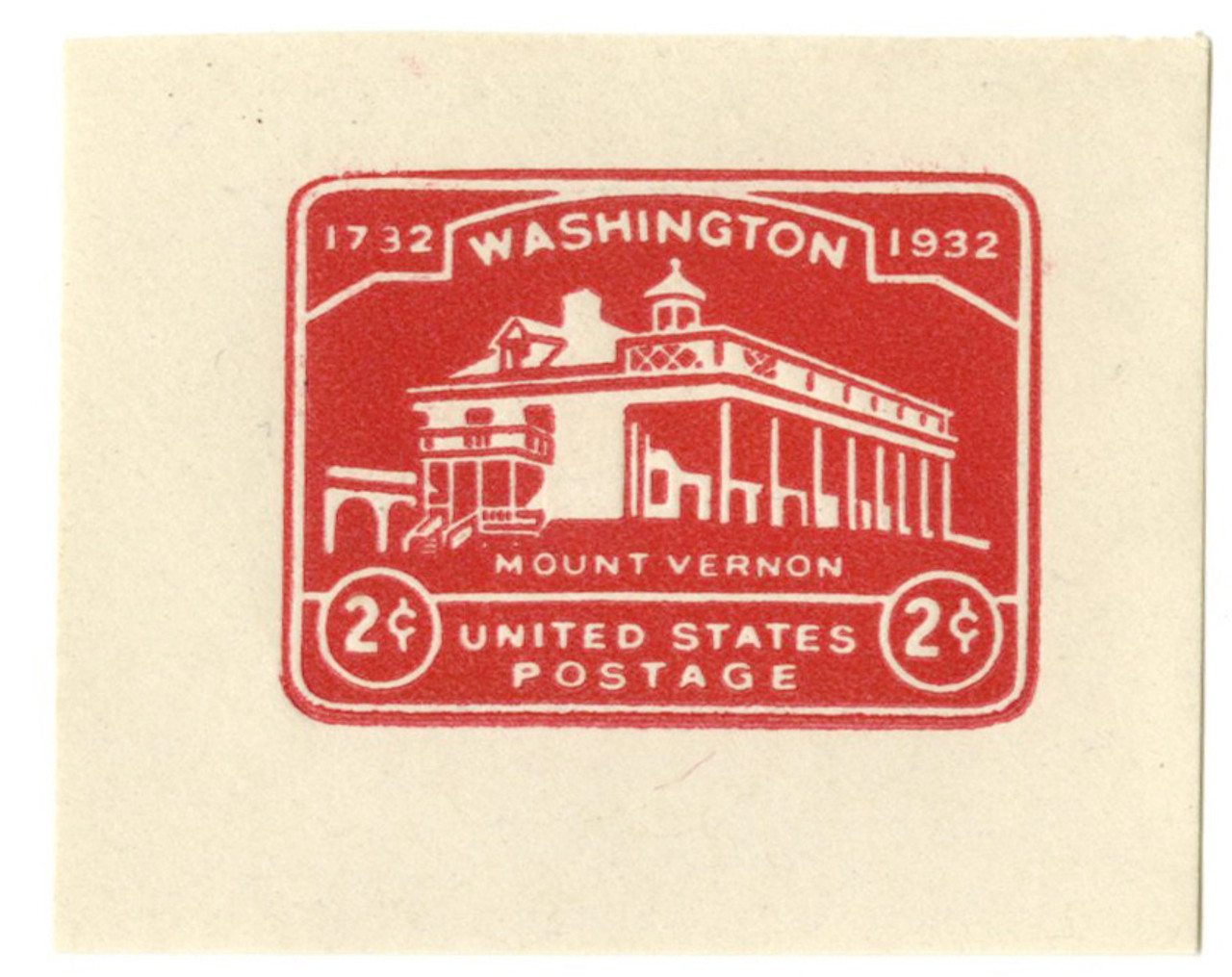 U525 - 1932 2c Stamped Envelopes and Wrappers -Die 1, carmine - Mystic ...