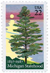 2246 - 1987 22c Michigan Statehood - Mystic Stamp Company