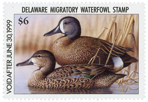 SDDE19 - 1998 Delaware State Duck Stamp - Mystic Stamp Company