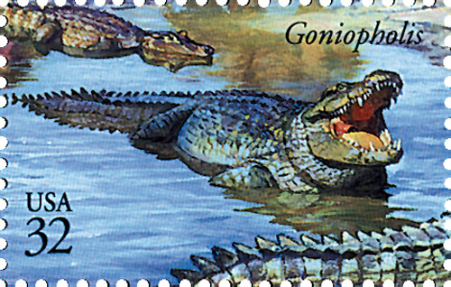 3136e - 1997 32c Dinosaurs: Goniopholis - Mystic Stamp Company