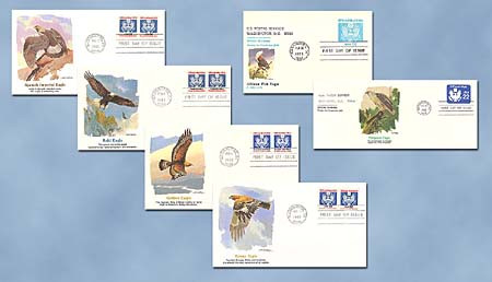 57230 - Official Mail Stamps 1985 Set of 6 FDCs - Mystic Stamp Company
