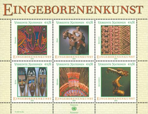 UNV326 - 2003 Indigenous Art, 6 stamps - Mystic Stamp Company