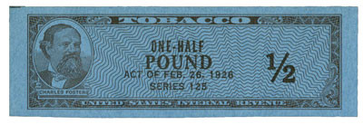 TF1114 - 1955, 1/2lb Tobacco Stamps - Series 125 - Mystic Stamp Company