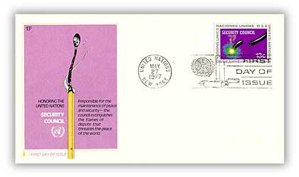 8A285 - 1977 13c United Nations Security Council - Mystic Stamp Company