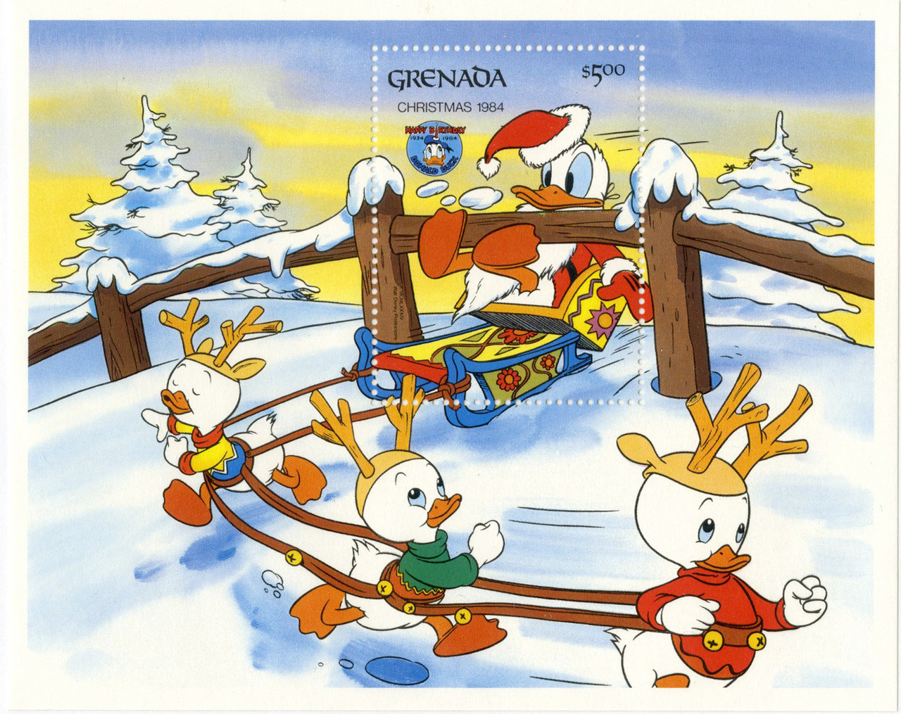 MDS307B - 1984 Disney Celebrates Christmas - Donald Duck Movies, Mint ...