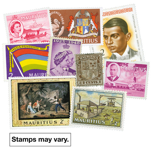 M7438 - Mauritius, 25 stamps - Mystic Stamp Company