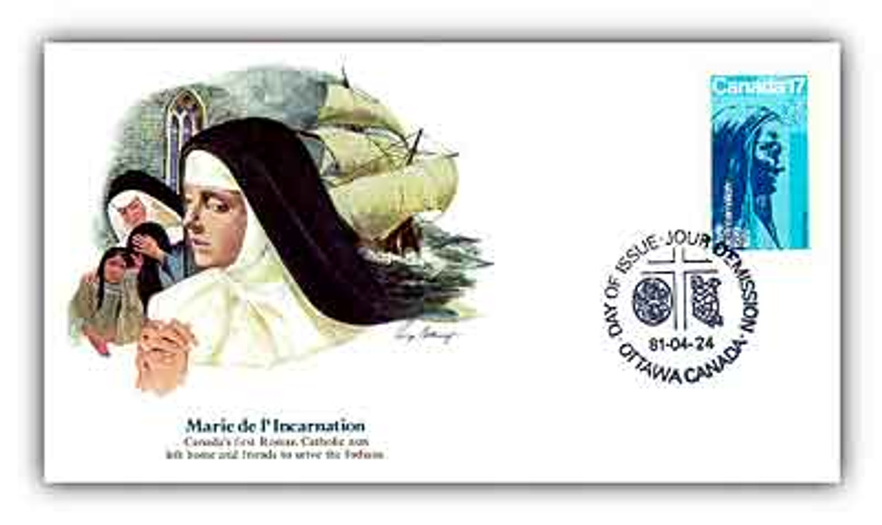 6A886 - 1981 17c Marie De l'Incarnation - Mystic Stamp Company 6A886 - 1981 17c Marie De l'Incarnation - Mystic Stamp Company