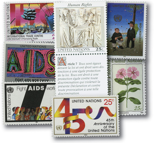 UNYS1990 - 1990 United Nations New York Year Set - Mystic Stamp Company