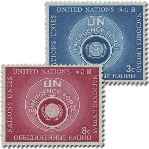 UN51-52 - 1957 United Nations Emergency Force - Mystic Stamp Company