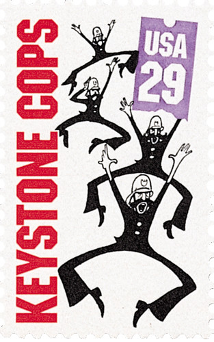 2826 - 1994 29c Silent Screen Stars: Keystone Cops - Mystic Stamp Company